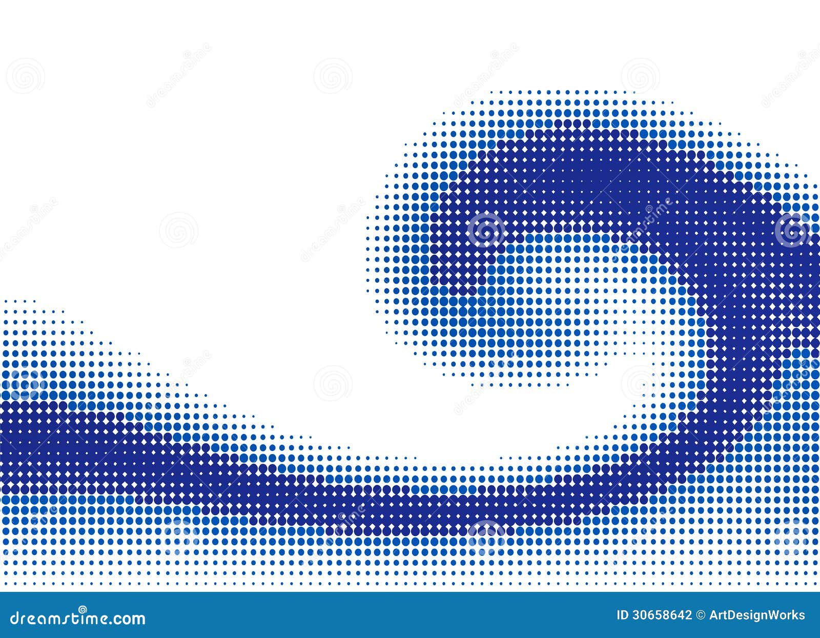 Halftone water wave stock illustration. Illustration of design - 30658642