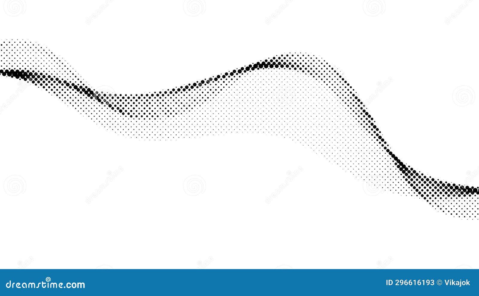Halftone Wave Background. Dotted Flowing Shape Wallpaper. Abstract Wavy ...