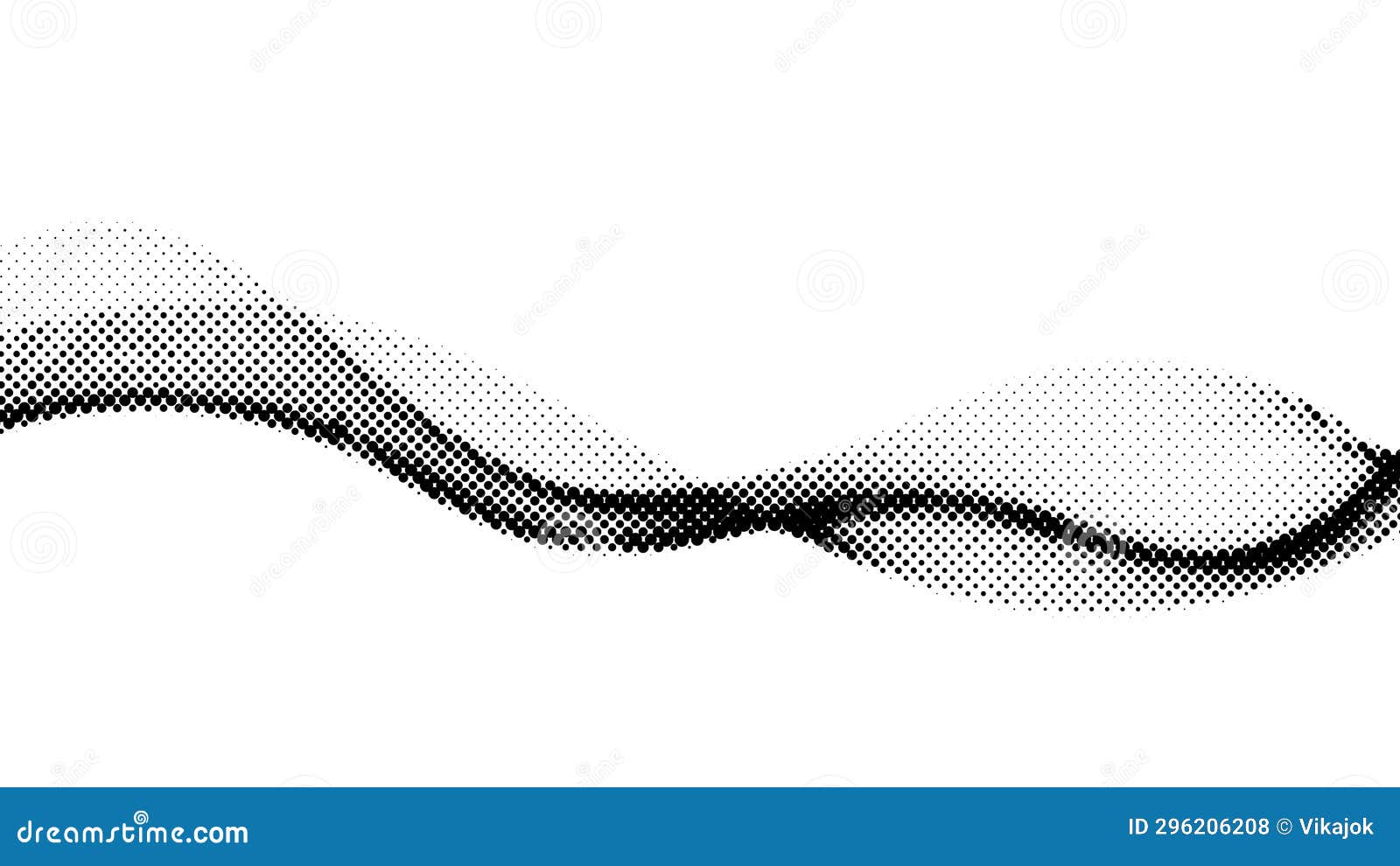 Halftone Wave Background. Dotted Flowing Shape Wallpaper. Abstract Wavy ...