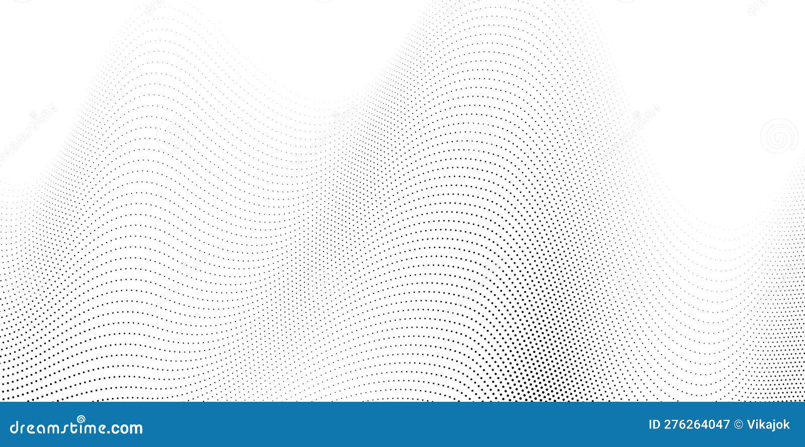 Halftone Wave Lines Background. Abstract Dotted Stripes Texture. Warped ...