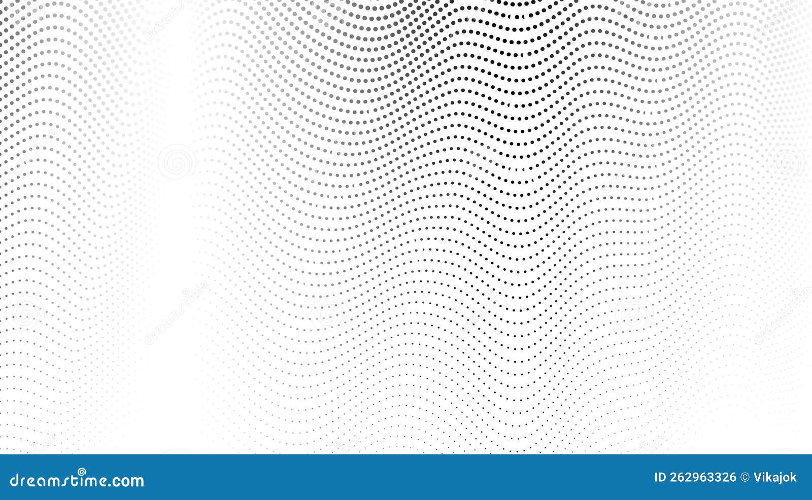Halftone Wave Lines Background. Abstract Dotted Stripes Texture. Warped ...