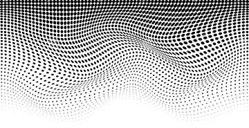 Halftone Wave Pattern. Horizontal Background Using Halftone Wavy Dots ...