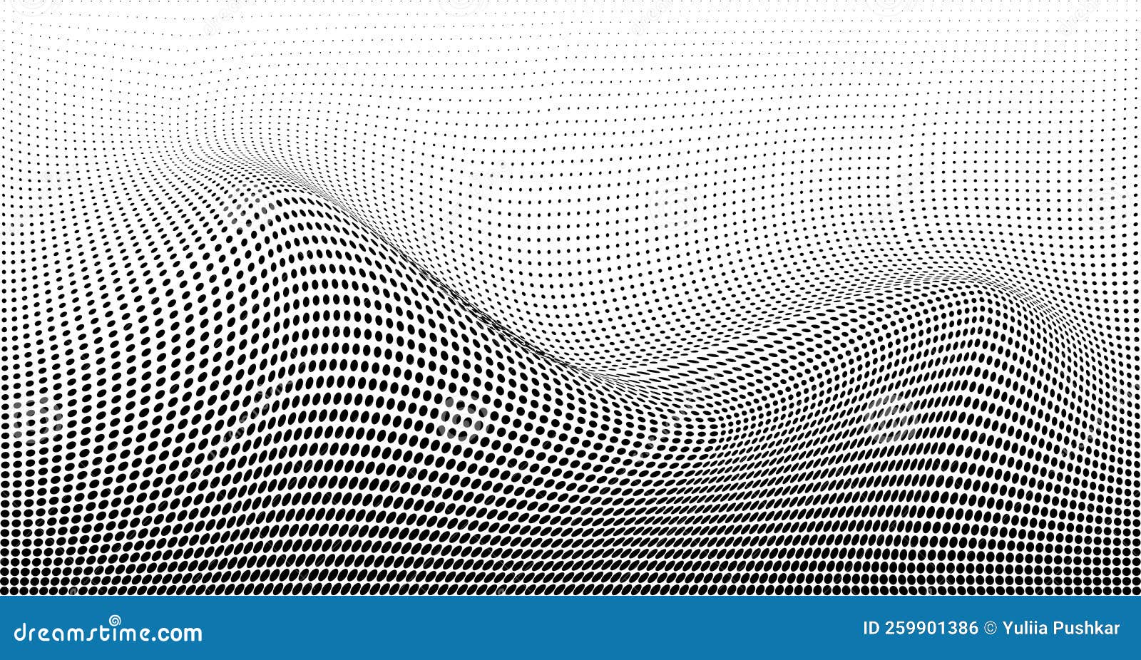 Halftone Wavy Abstract Vector Background. Relief Dotted Texture. Modern ...