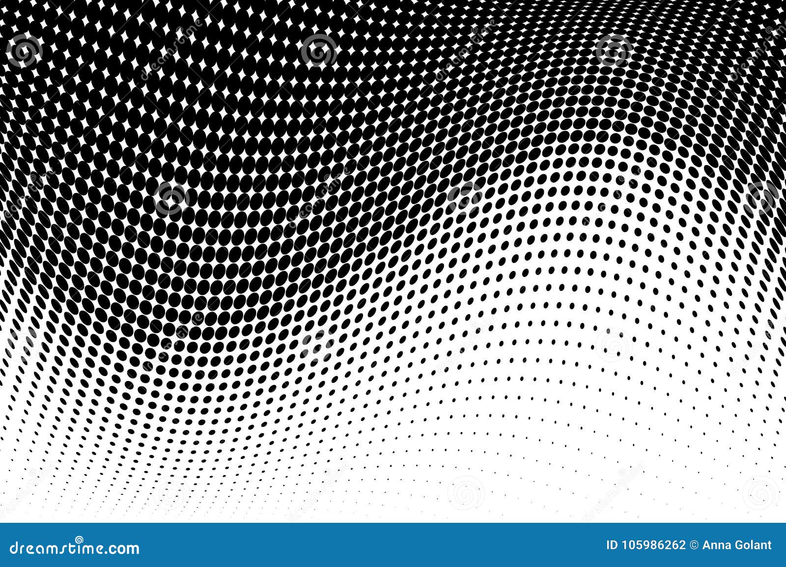 Halftone Wavy Pattern. Comic Background. Dotted Retro Backdrop with ...