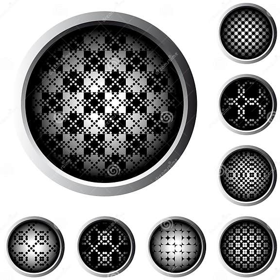 Halftone web buttons stock vector. Illustration of design - 9695688