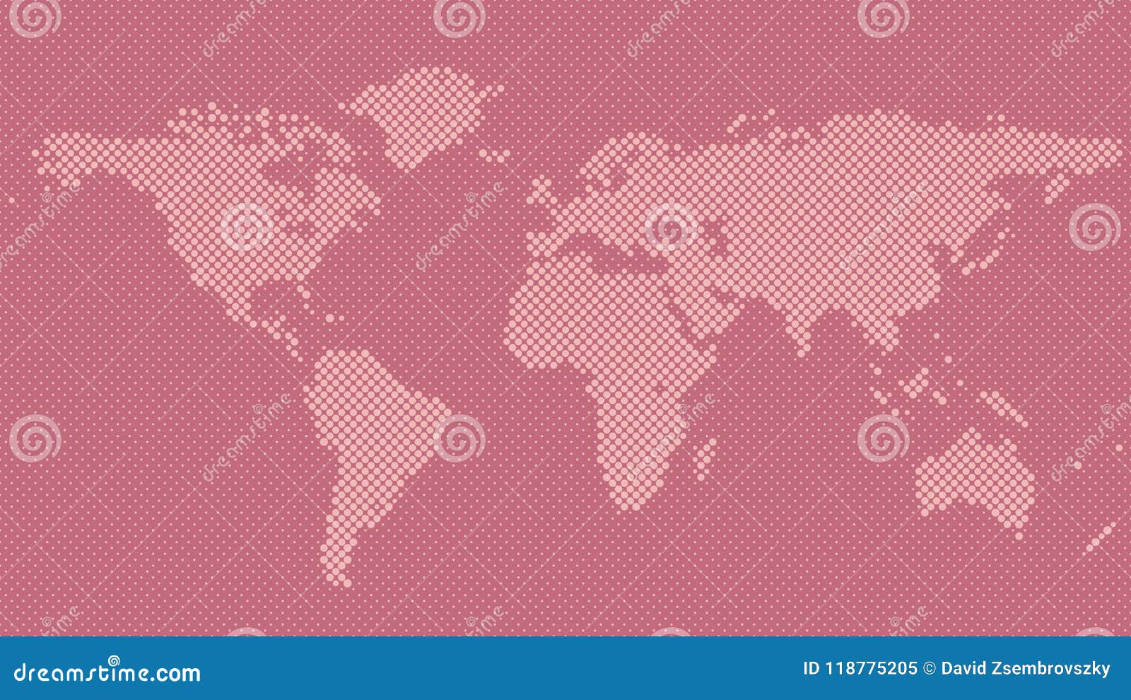 Halftone World Map Background - Vector Graphic with Dots Stock Vector ...