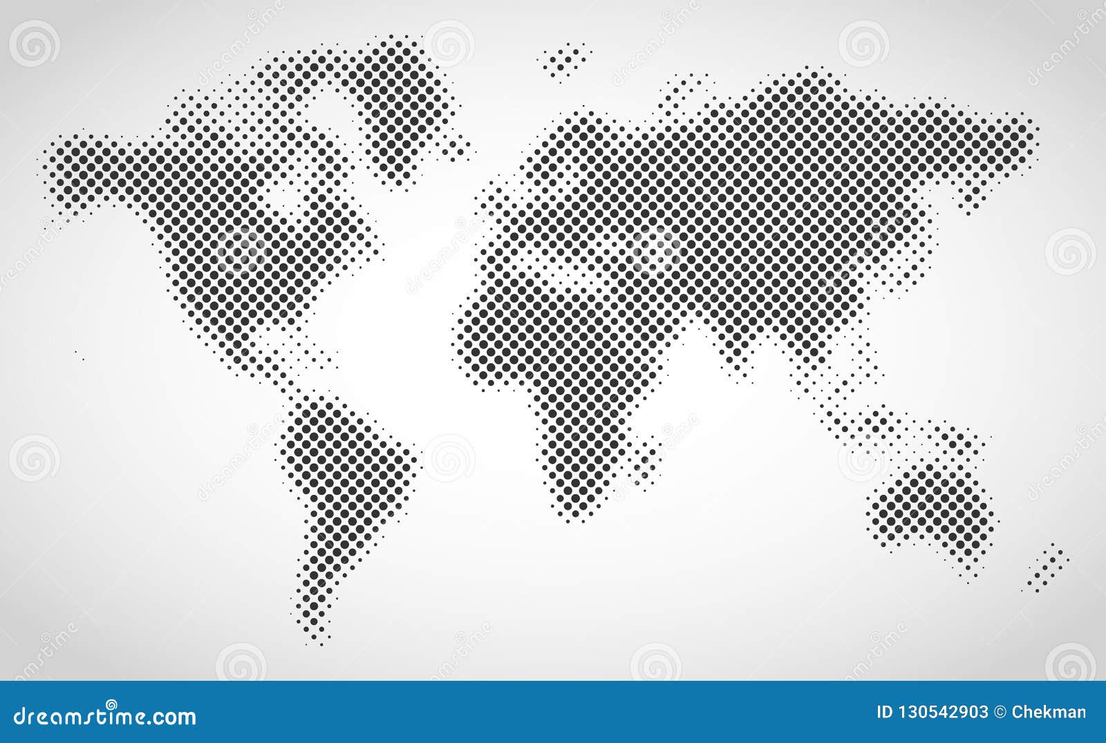 Halftone World Map. Vector Illustration Stock Illustration ...