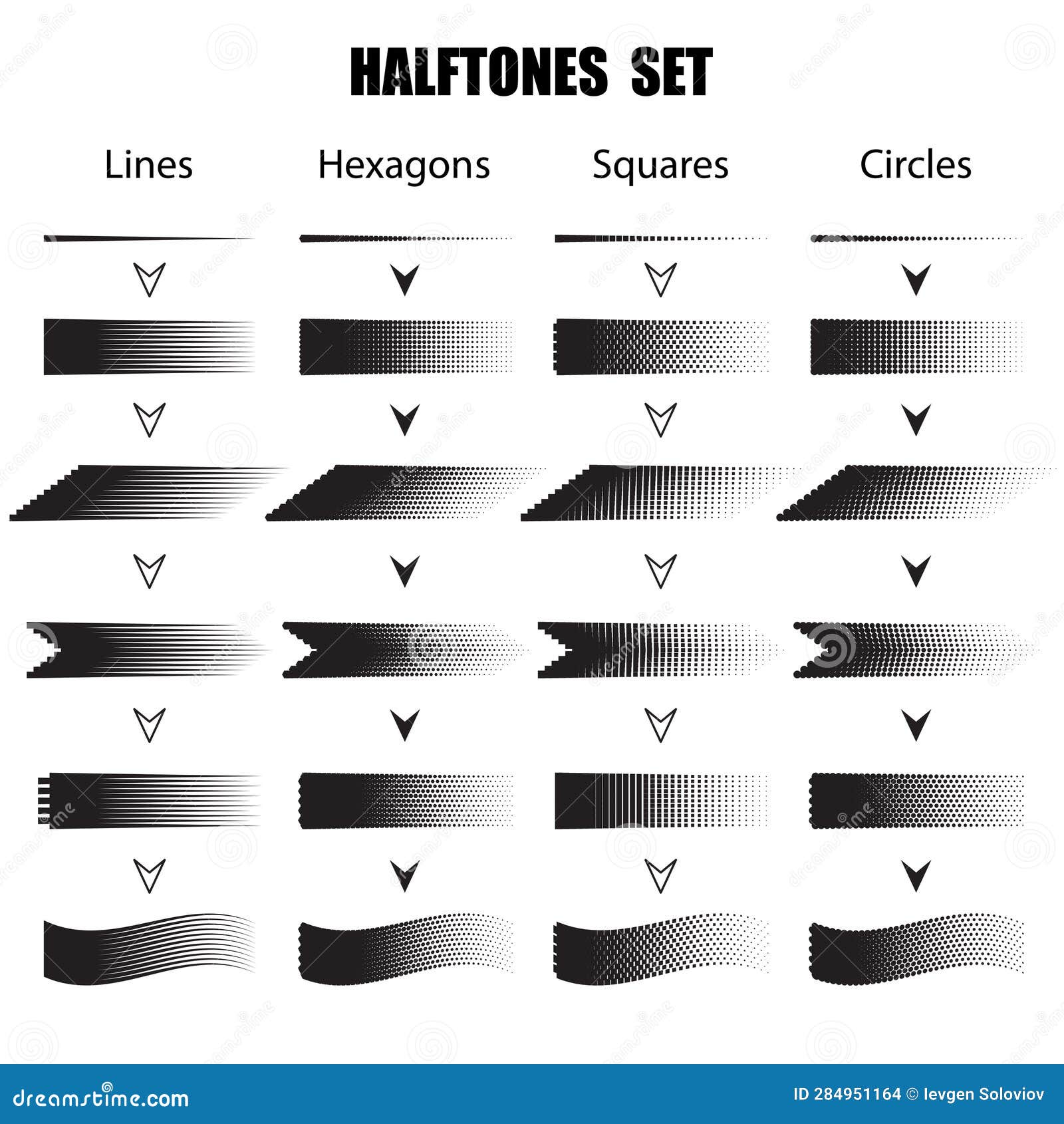 Halftones lines set stock vector. Illustration of background - 284951164