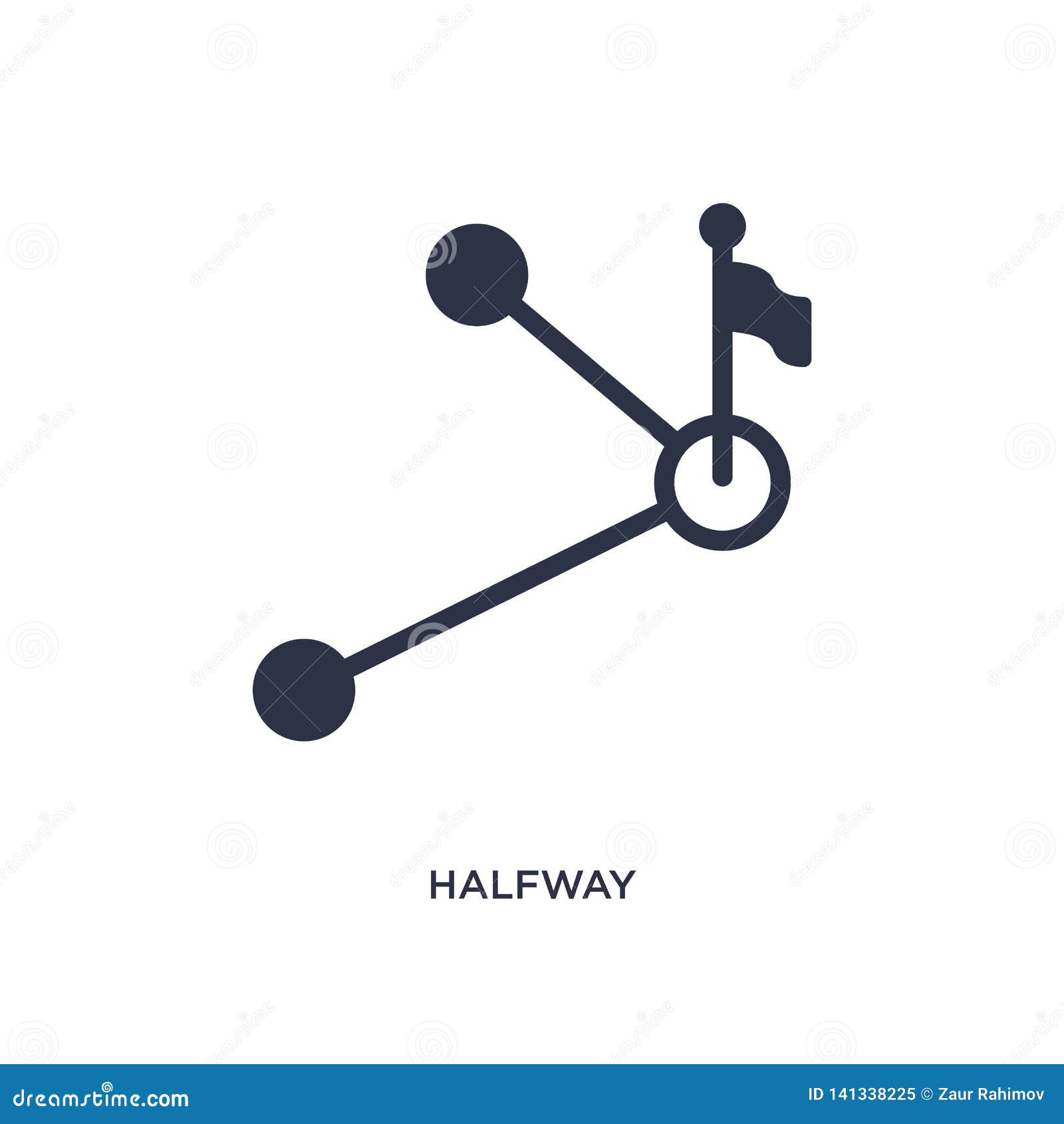 Halfway Icon On White Background. Simple Element Illustration From ...