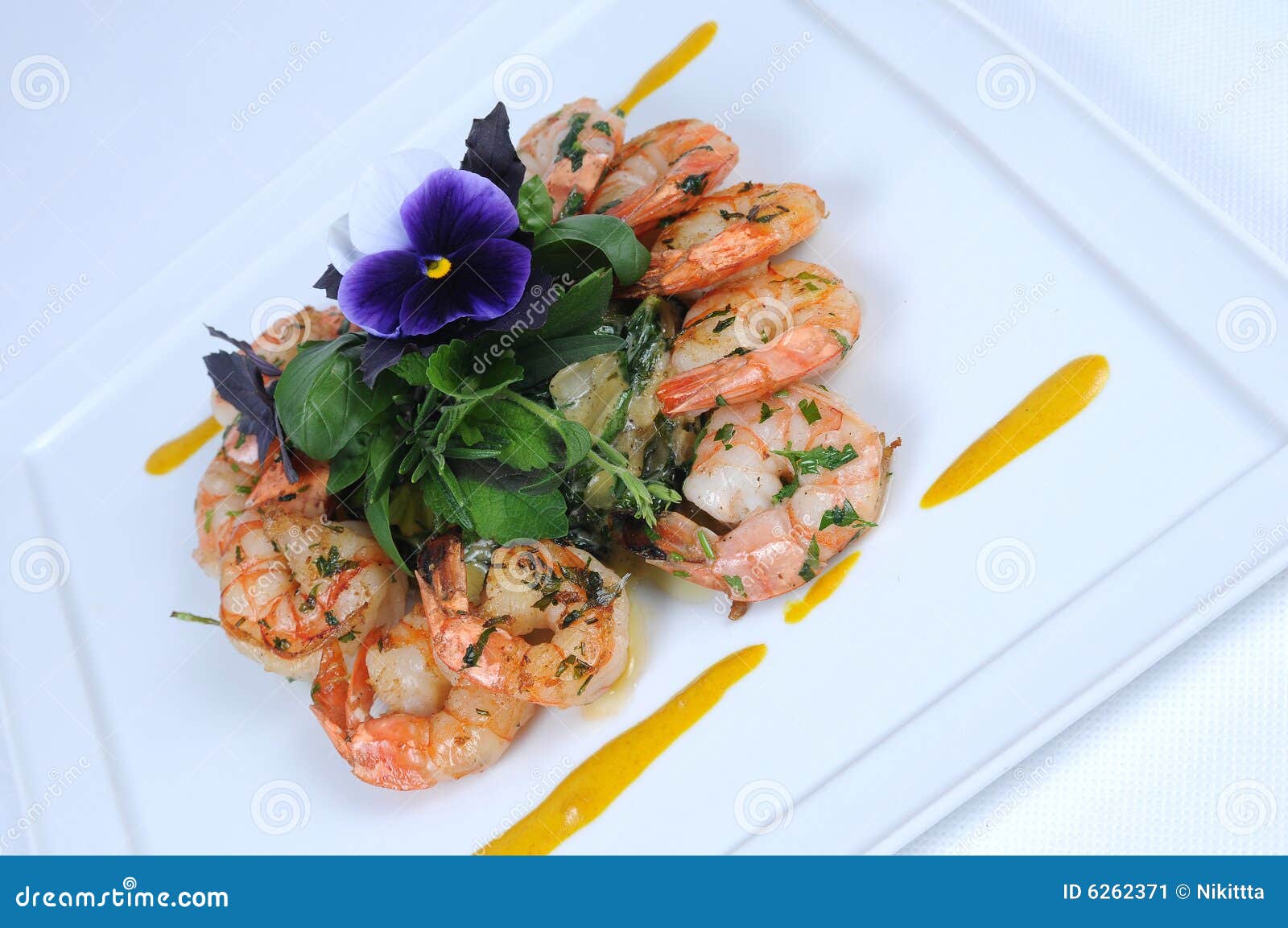 Halibut and Shrimps - Fine Meal Stock Image - Image of fish, northern ...