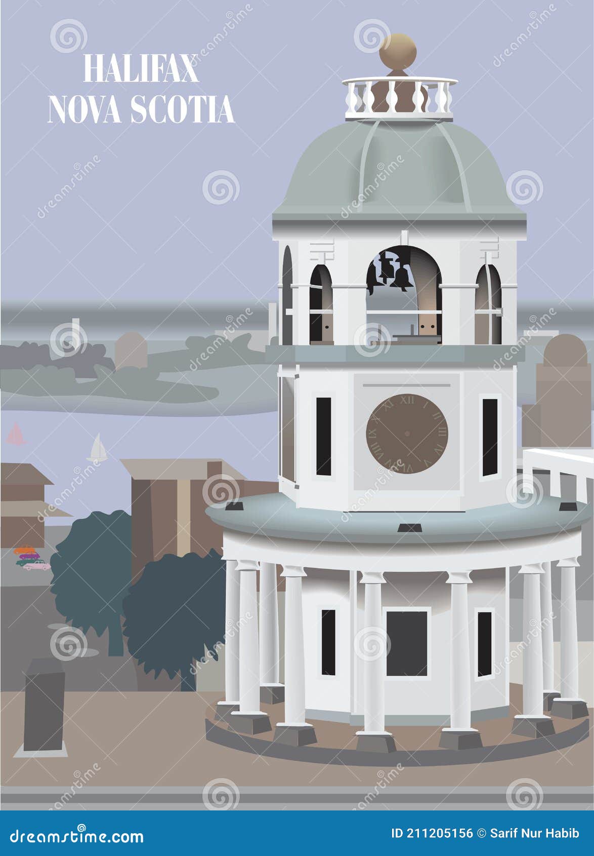 Halifax Building Skyline Vector Illustration Stock Vector ...