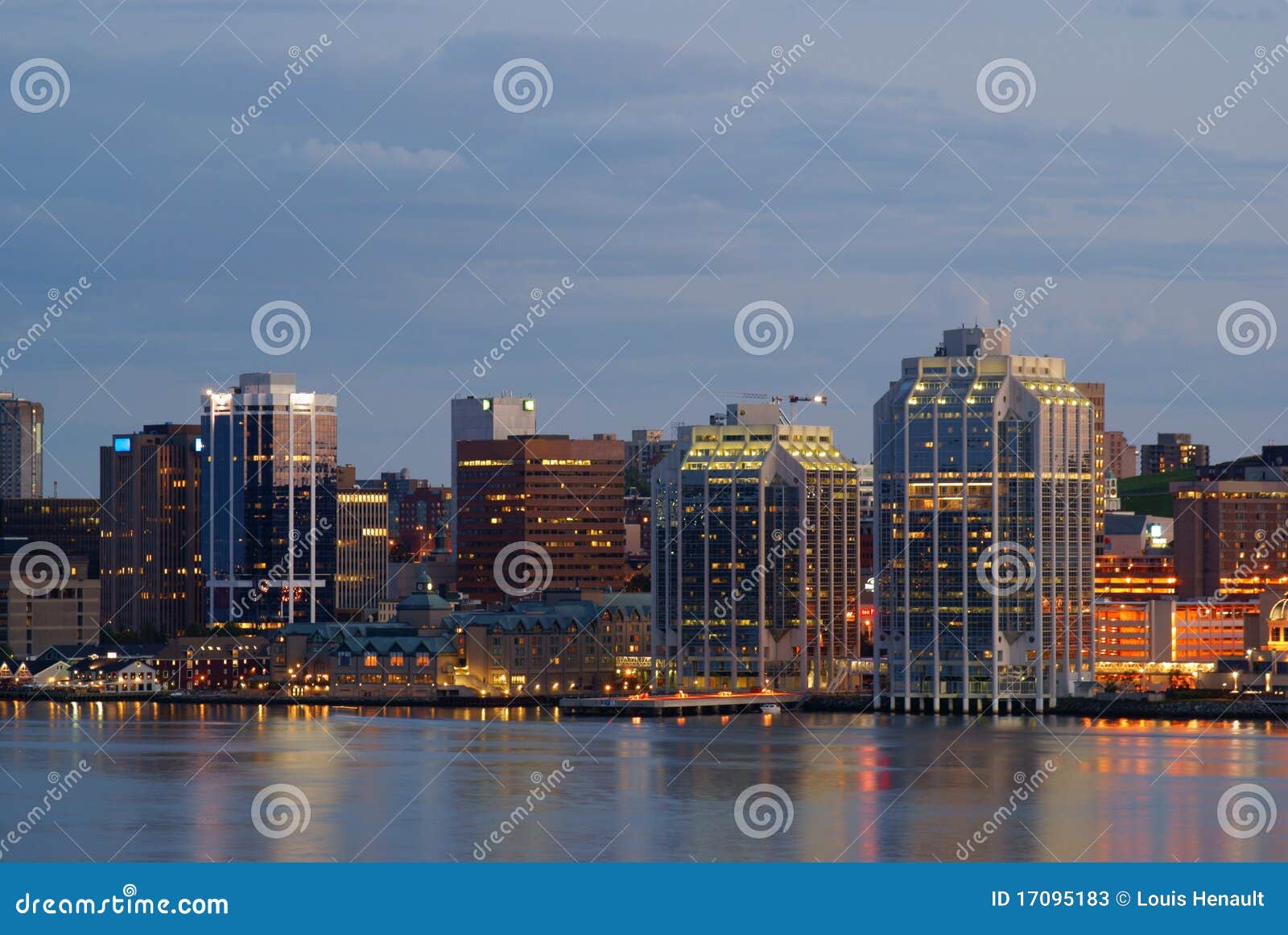 Halifax harbor at night stock image. Image of ocean, dartmouth - 17095183