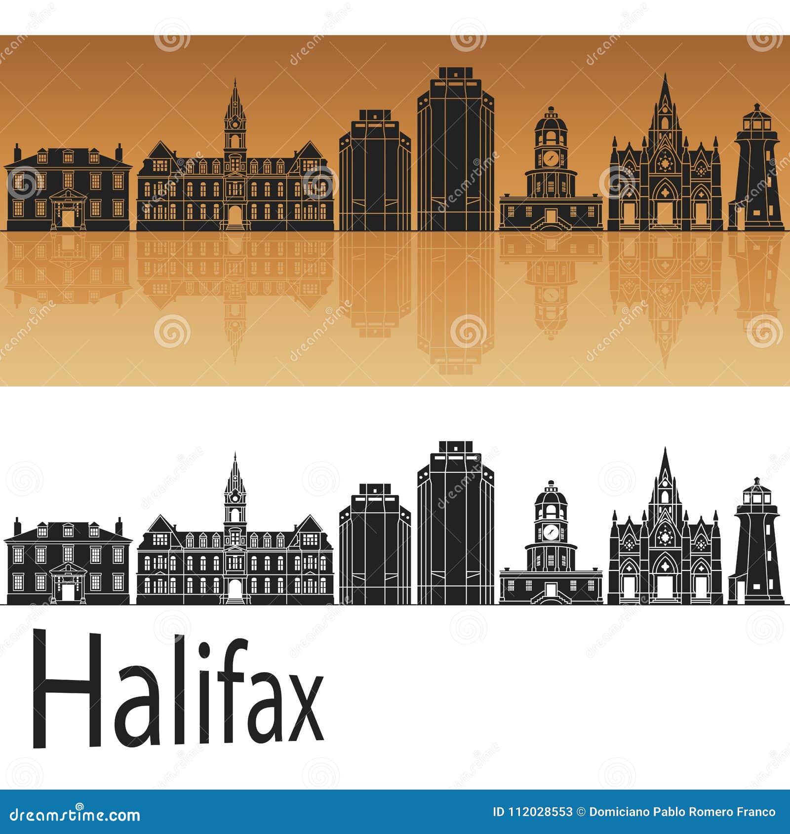 Halifax V2 skyline stock vector. Illustration of isolated - 112028553