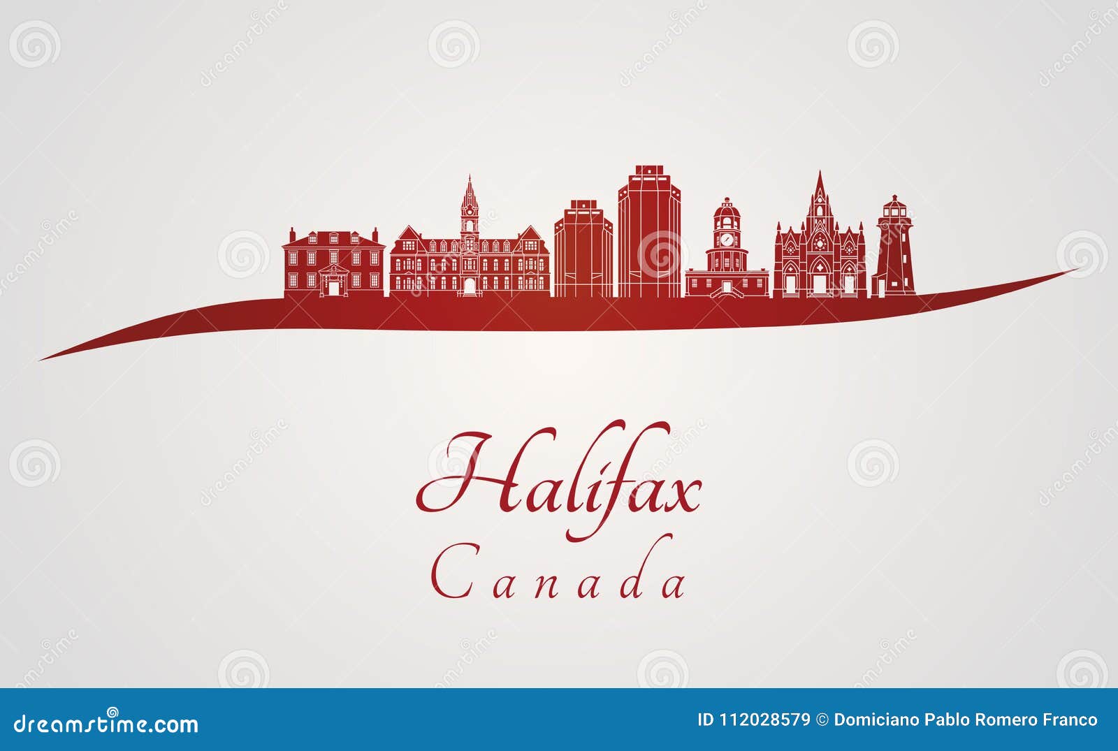 Halifax V2 skyline in red stock vector. Illustration of halifax - 112028579