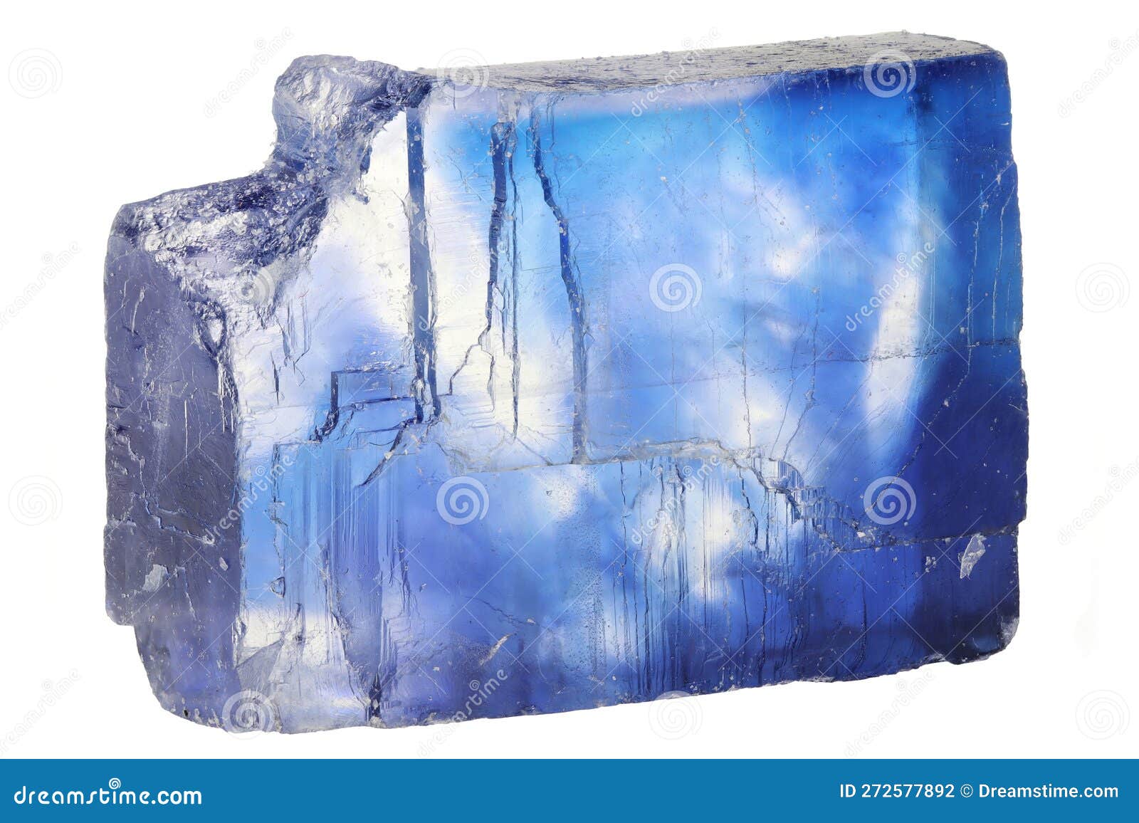 Halite Crystal Cluster Front View On Black Background Stock Photo ...