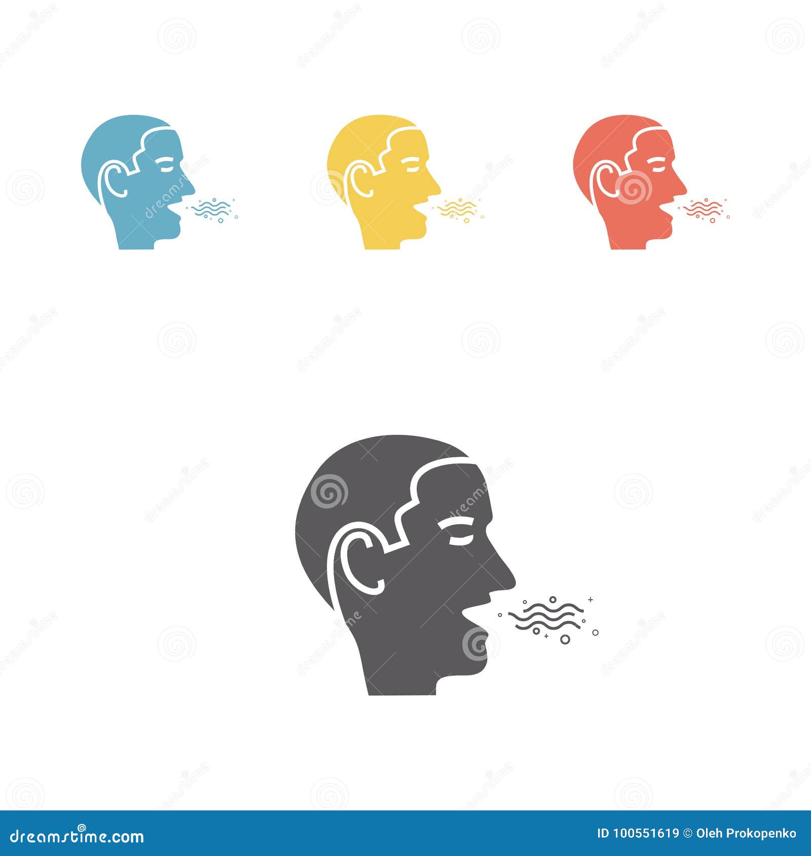 Halitosis Vector. Cartoon. Isolated Art On White Background. Flat ...