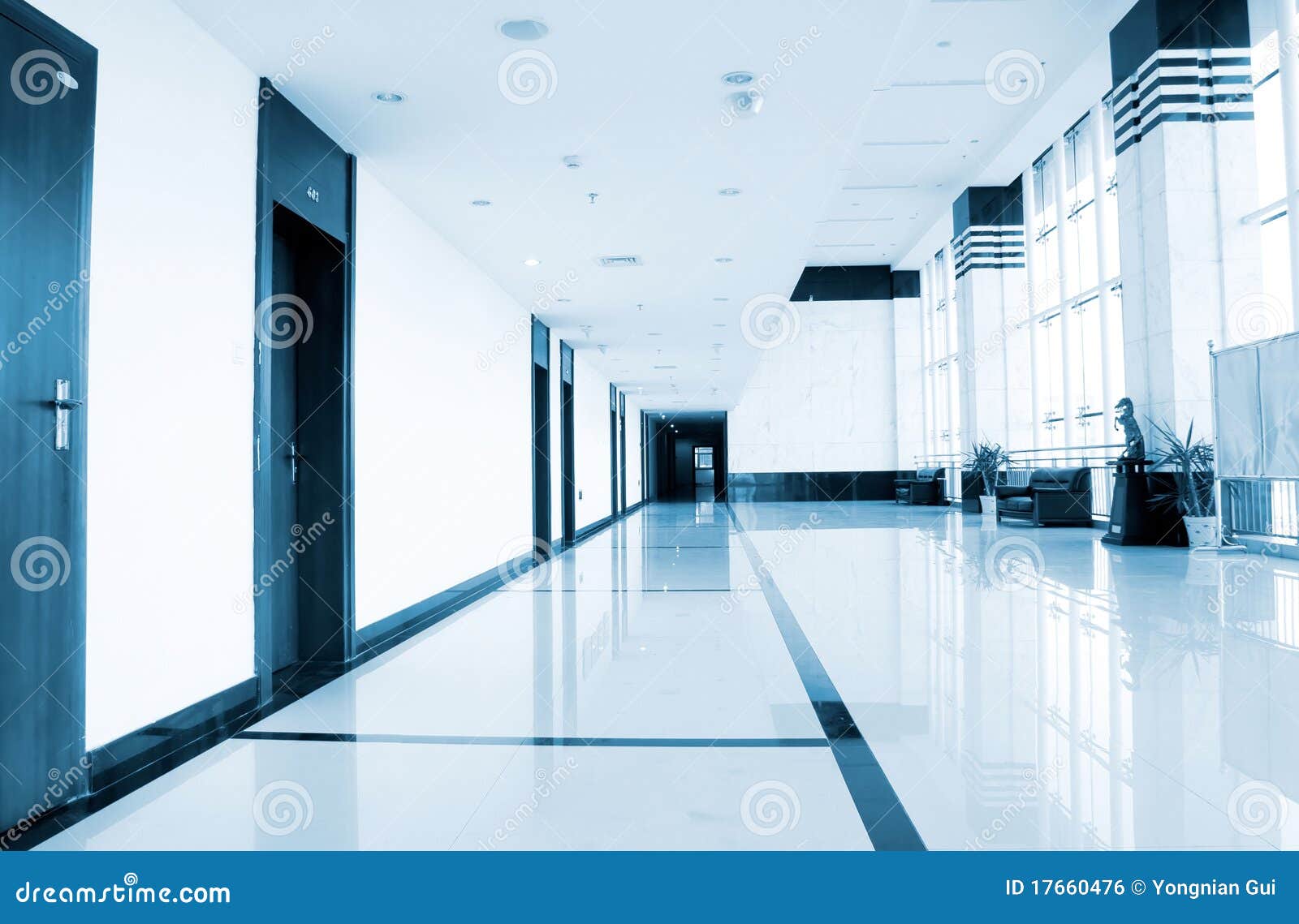 Hall stock photo. Image of metal, light, architecture - 17660476