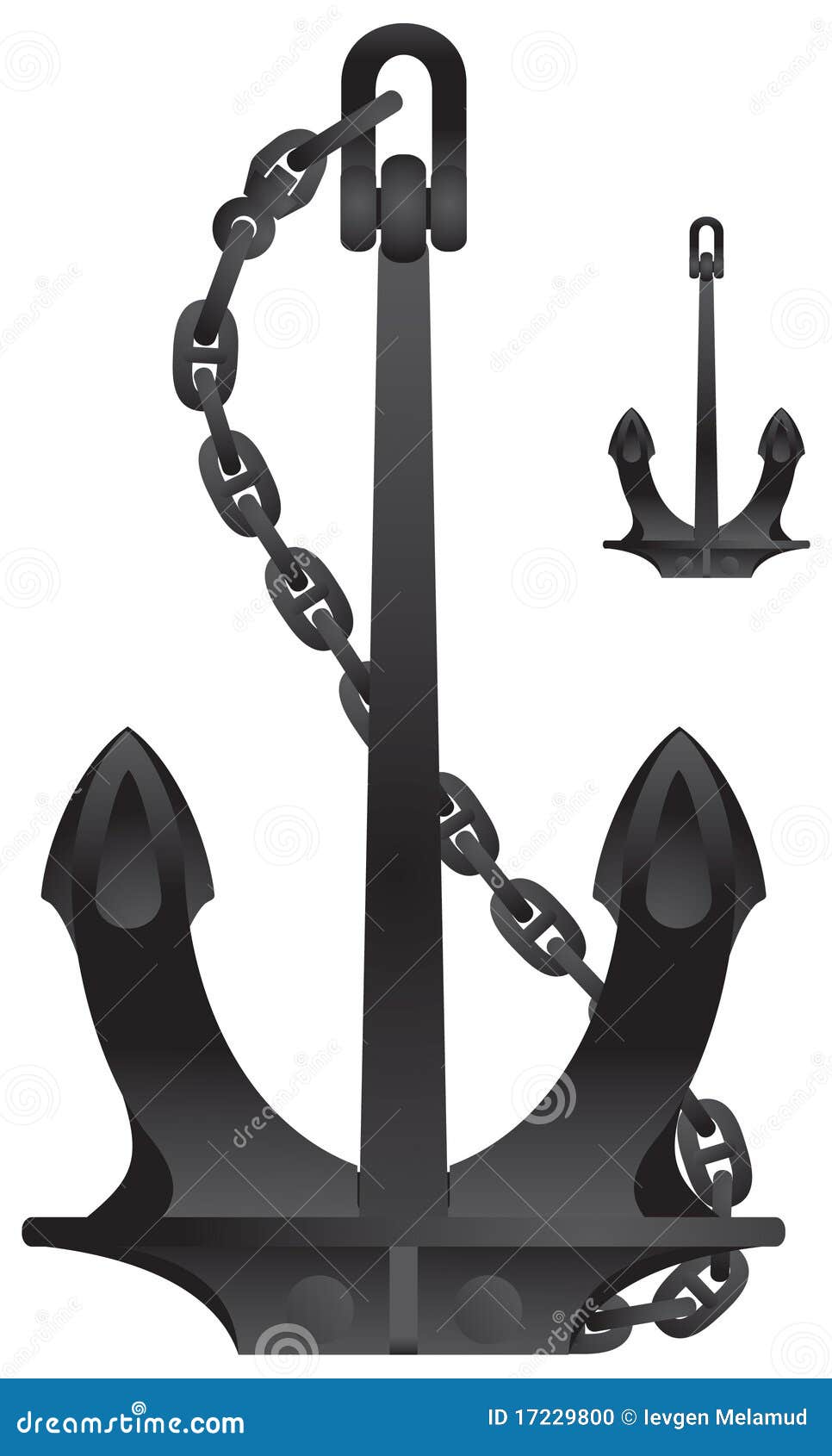 Hall anchor in stock vector. Illustration of sailing - 17229800