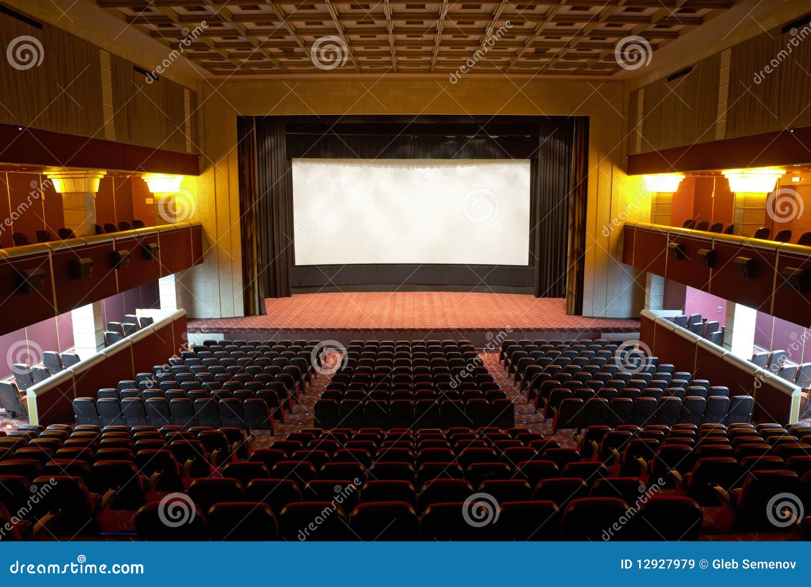Hall of a Cinema and Lines Armchairs Stock Image - Image of event ...