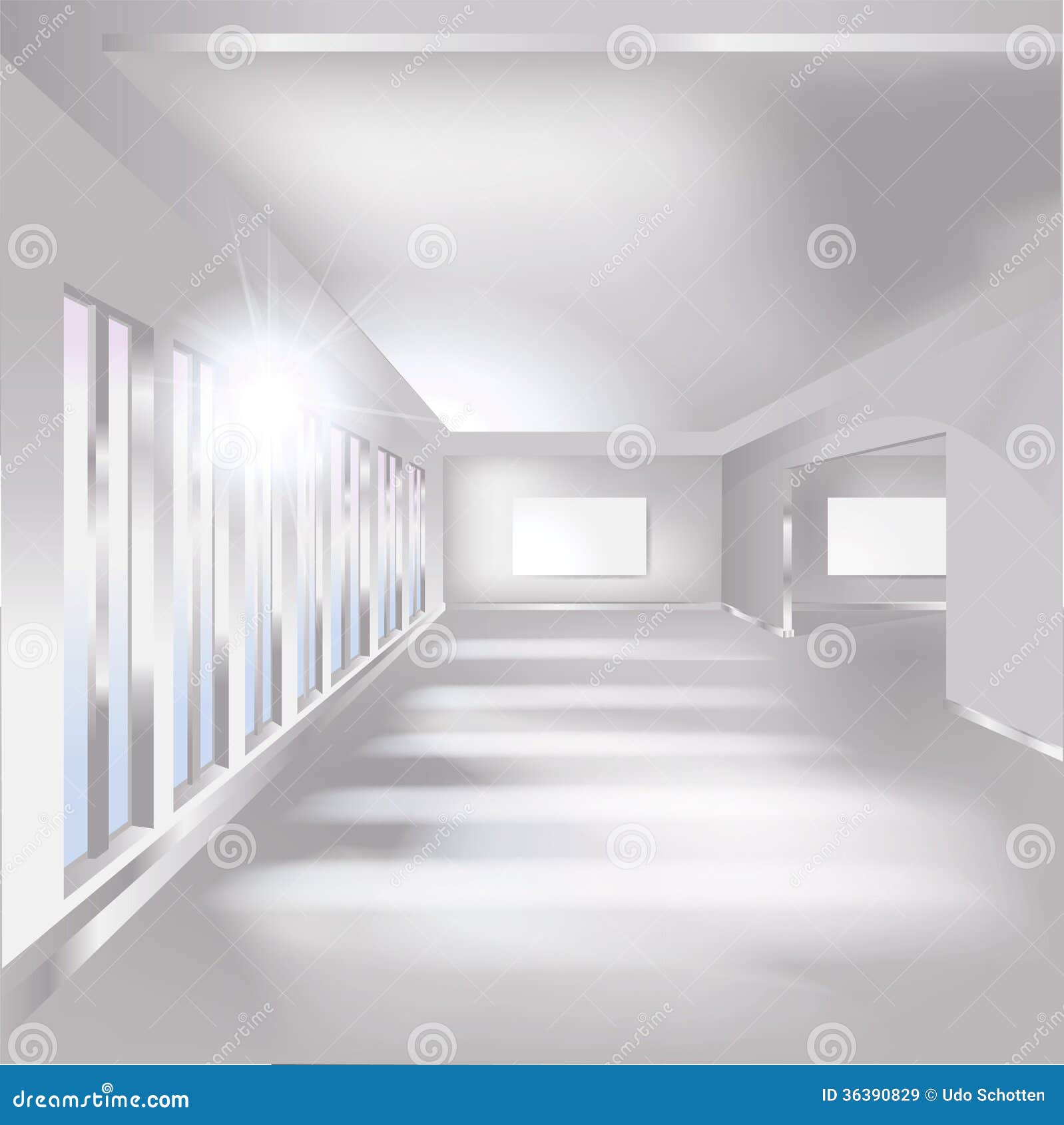 Hall, Exhibition and Gallery Stock Vector - Illustration of building ...