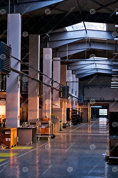 Hall of a factory stock photo. Image of building, rays - 7172218