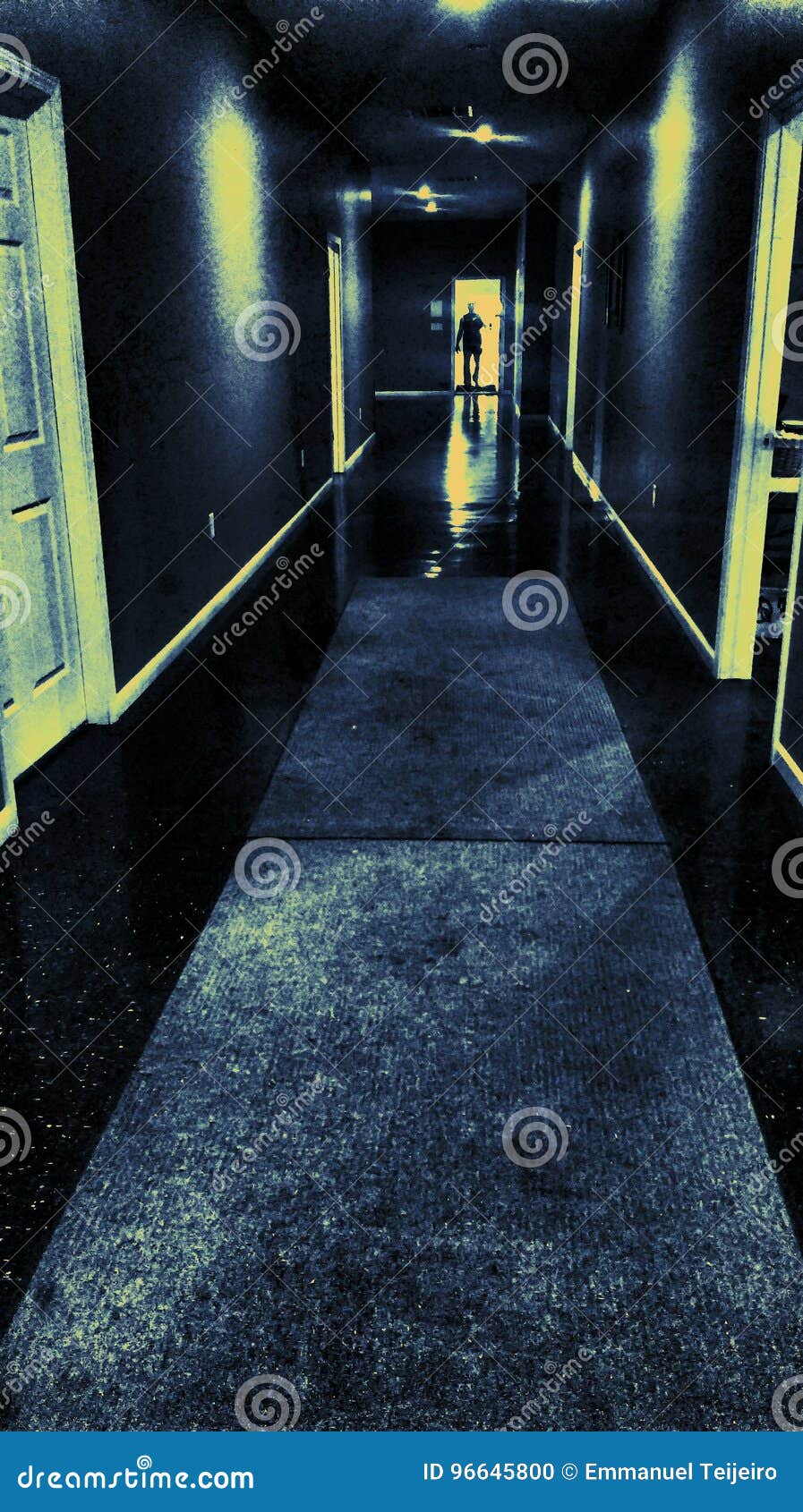 Hall stock photo. Image of looming, spooky, hall, figure - 96645800