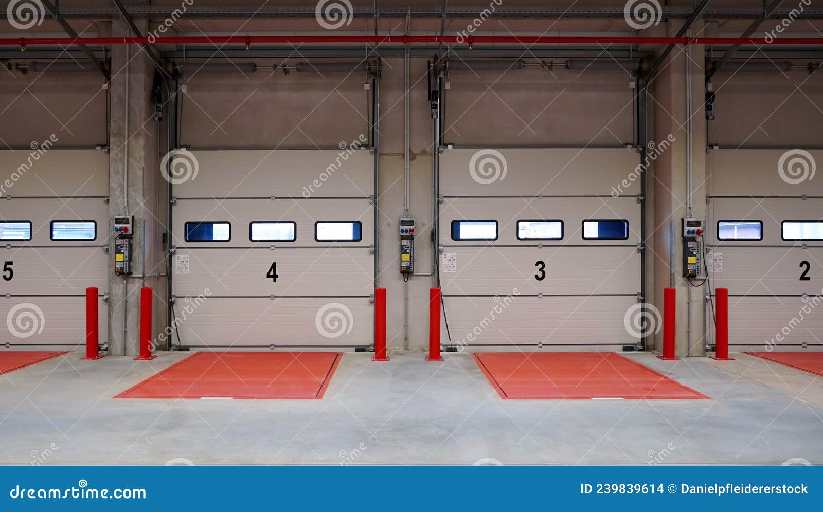 Hall Gate in Logistics Warehouse from Inside - Ramp Gate Stock Photo ...