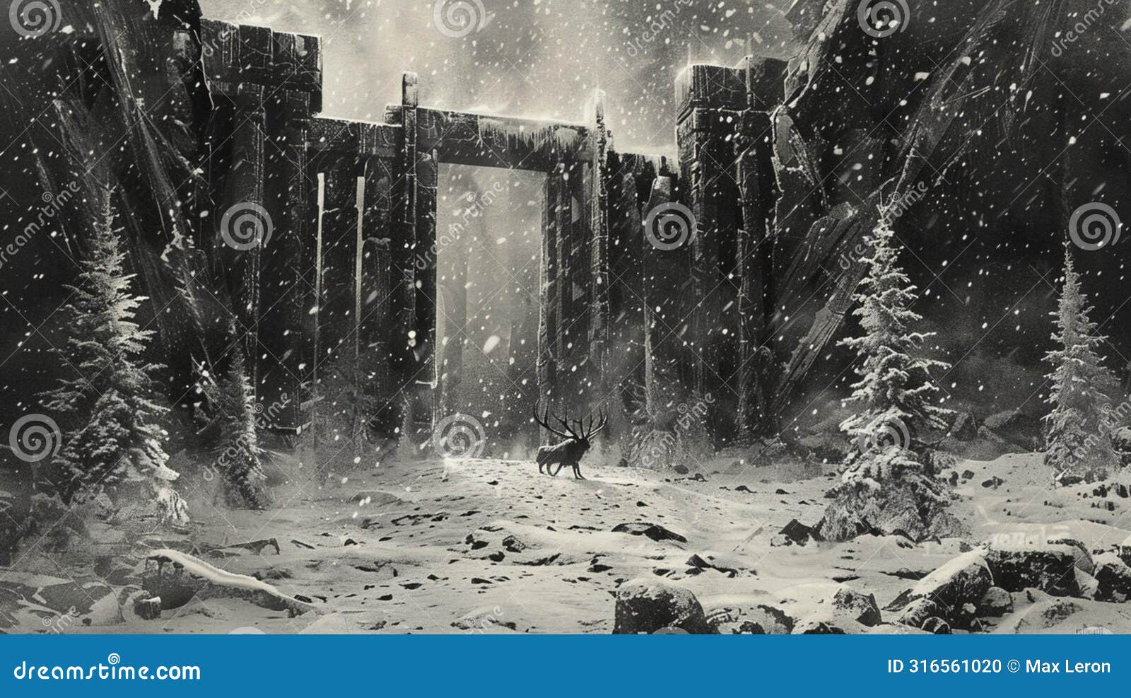 Hell End Of The World A Cryptidcore Apocalypse Landscape With Flaming ...