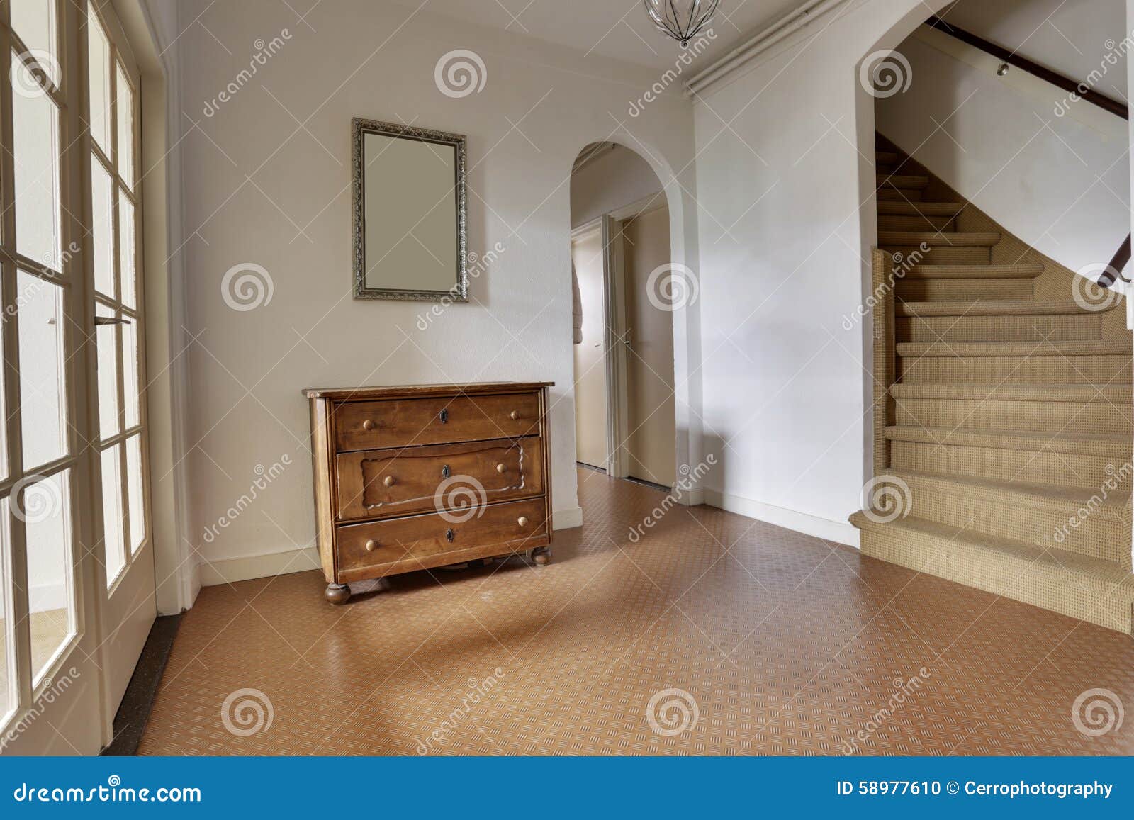 Hall in a home stock photo. Image of architecture, construction - 58977610