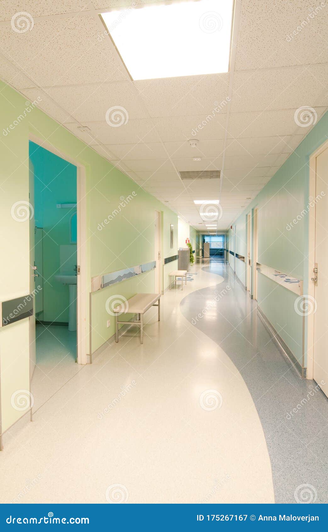 Hall in hospital stock image. Image of area, institution - 175267167