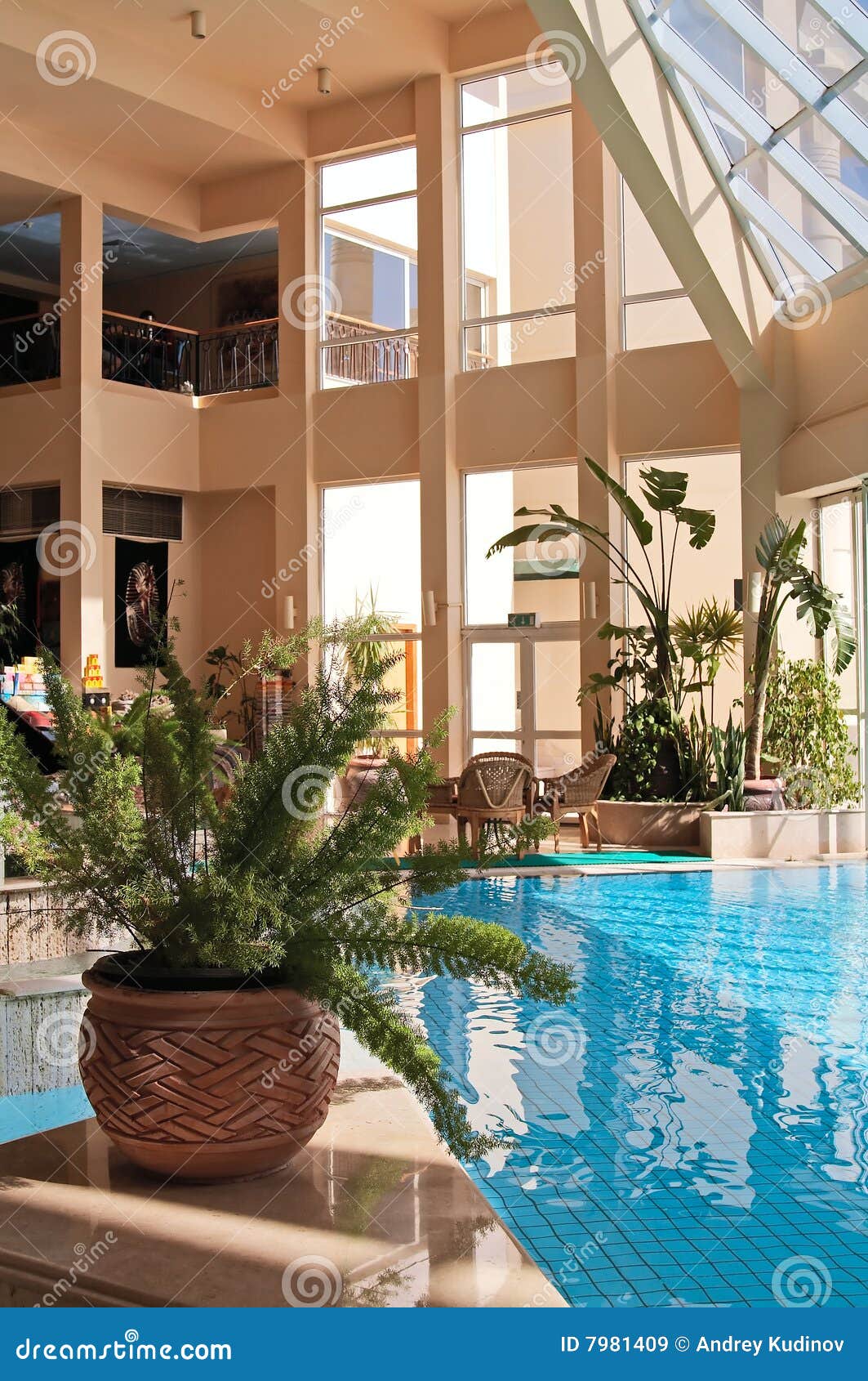 Hall in the hotel stock image. Image of empty, reflection - 7981409