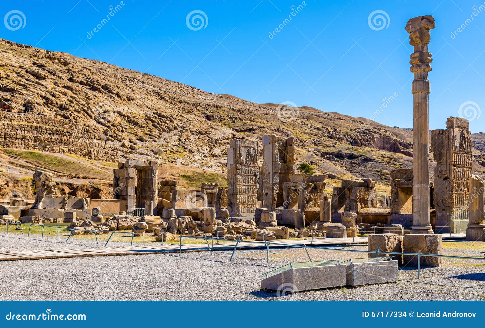 Hall of Hundred Columns in Persepolis, Iran Stock Photo - Image of ...