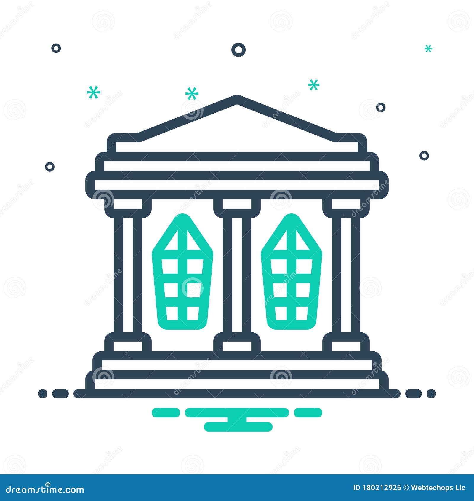 Mix Icon for Hall, Construction and Architecture Stock Vector ...