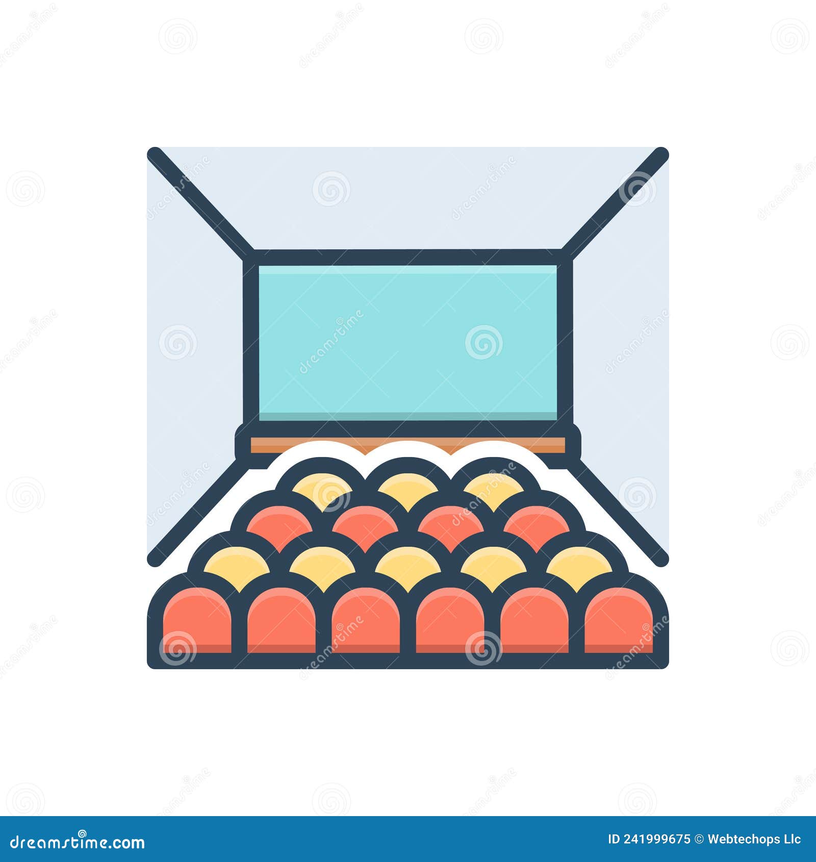 Color Illustration Icon for Hall, Conference and Desk Stock ...