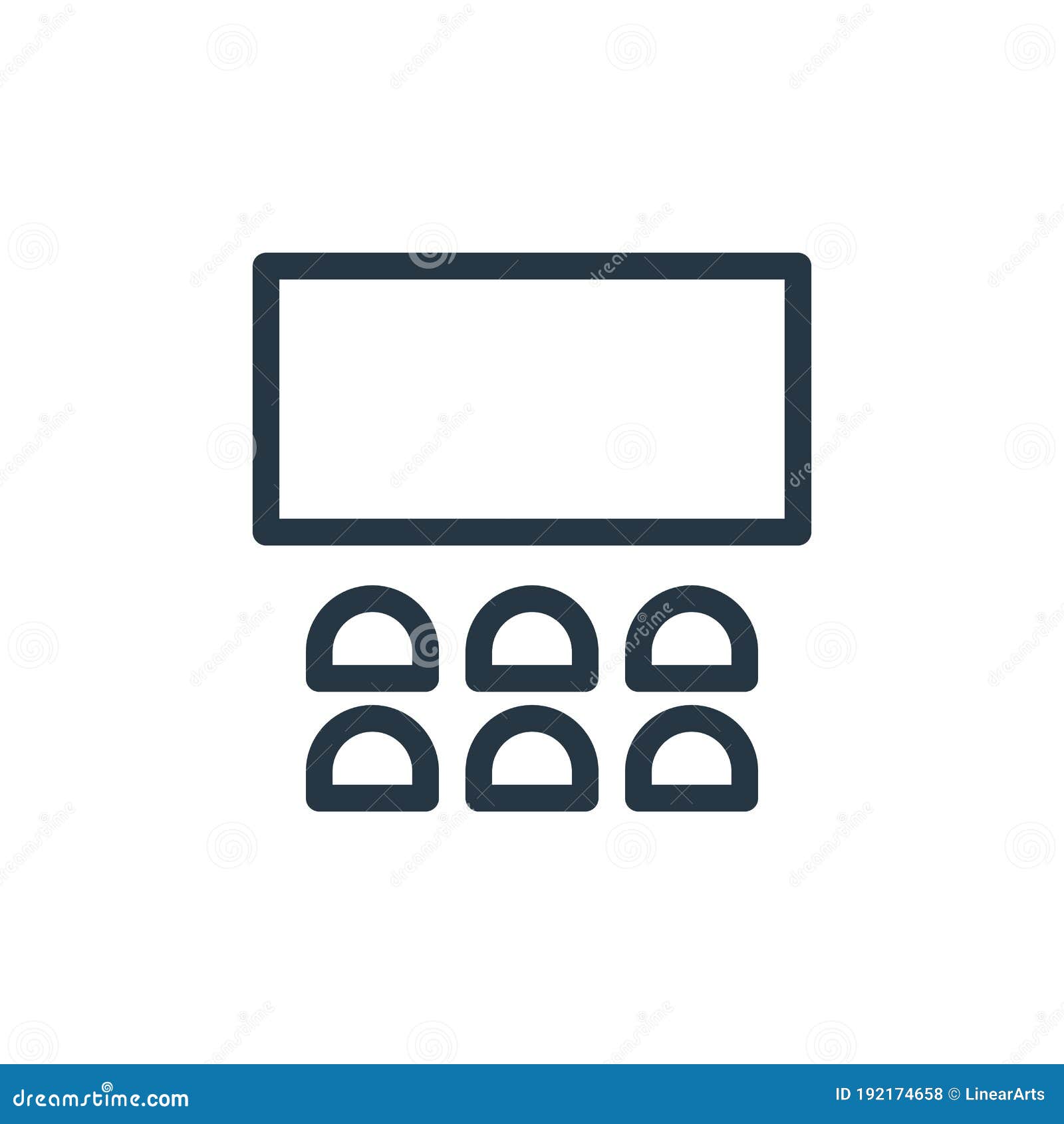 Hall Icon Vector from School Concept. Thin Line Illustration of Hall ...