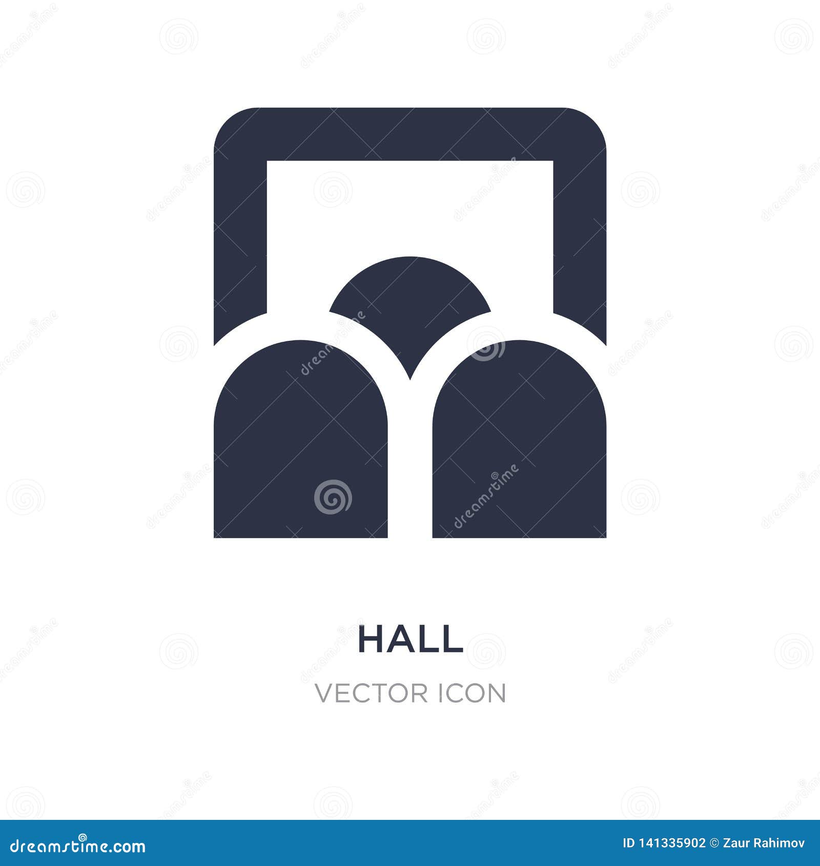 Hall Icon on White Background. Simple Element Illustration from UI ...