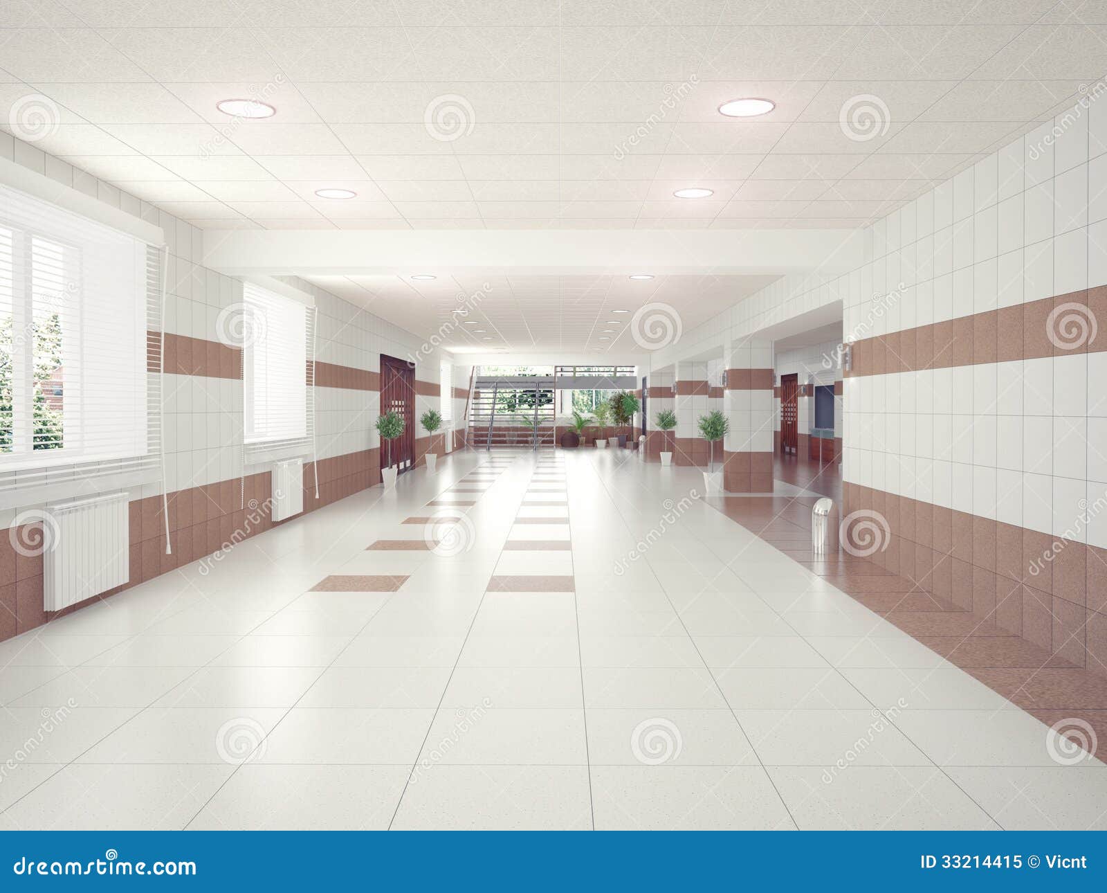 Hall interior stock illustration. Illustration of corporate - 33214415
