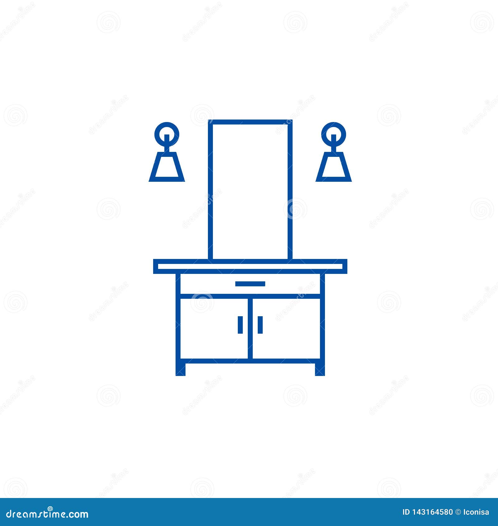 Hall Line Icon Concept. Hall Flat Vector Symbol, Sign, Outline ...