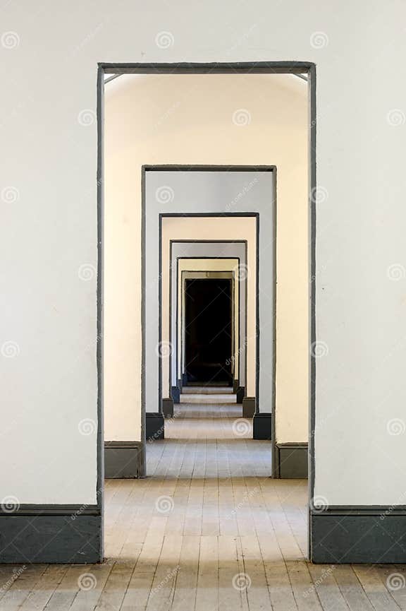 Hall of many doors stock photo. Image of francisco, hallway - 18381004