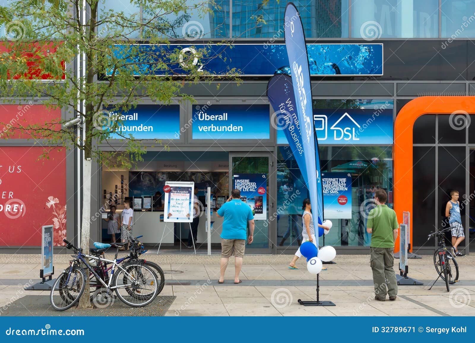 Hall of Mobile Operator O2 at Alexanderplatz Editorial Photo - Image of ...