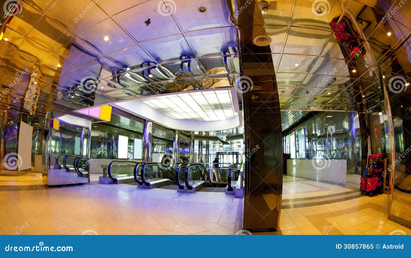 Hall of a Modern Business Center Stock Image - Image of copy, city ...