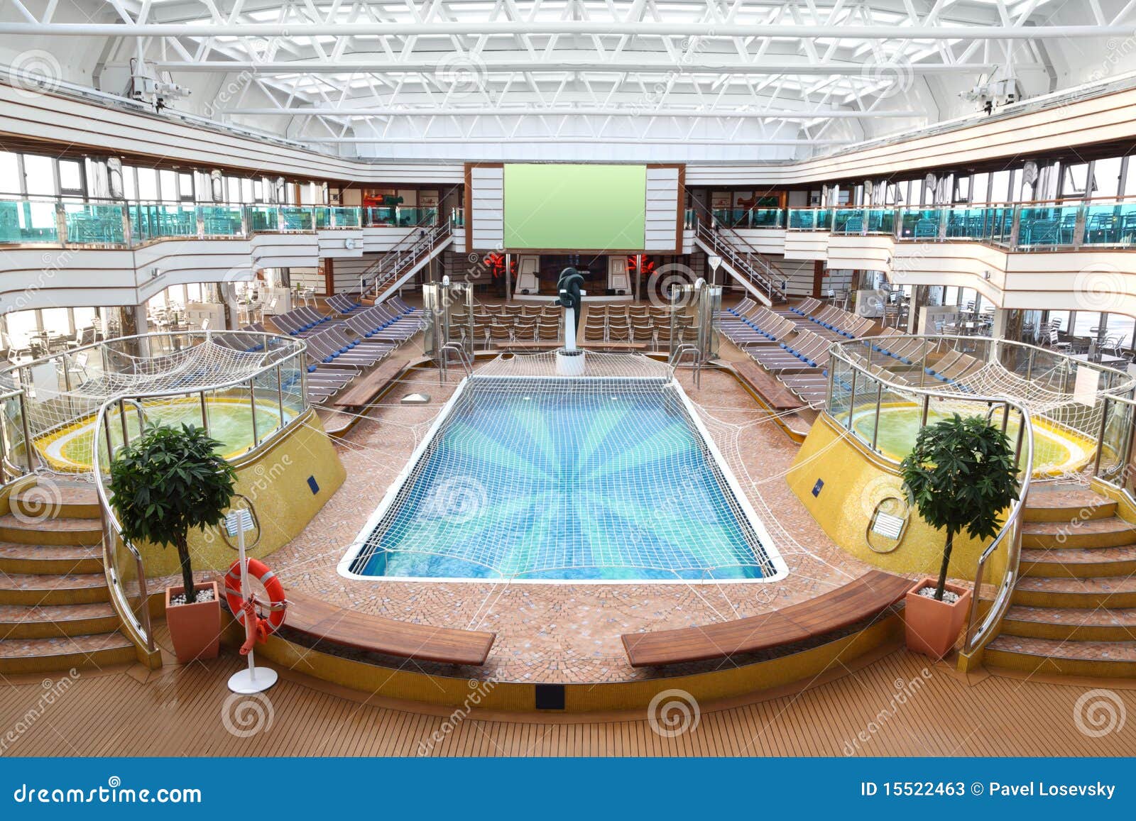 Hall for Rest and Tan with Swimming Pool Stock Image - Image of chair ...