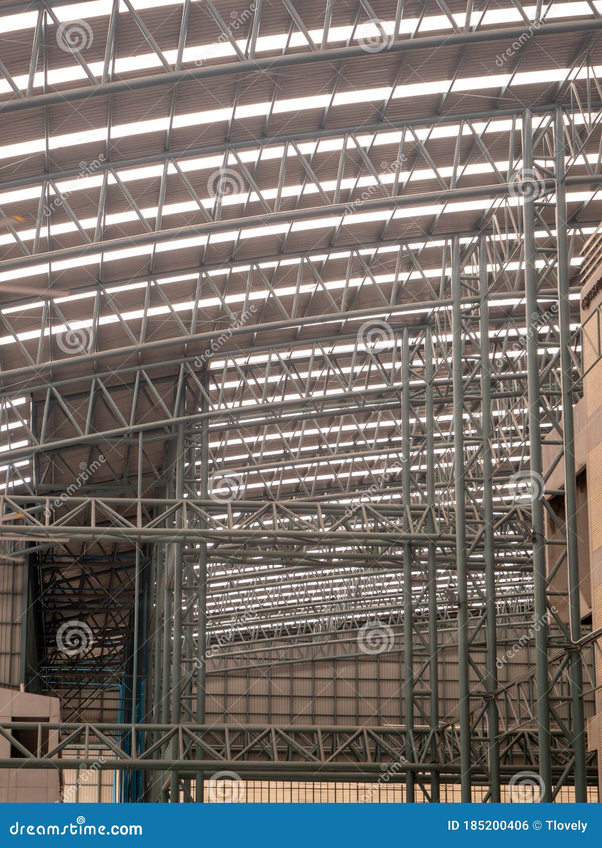 Hall Roof Steel Structure the Modern Design Stock Photo - Image of ...