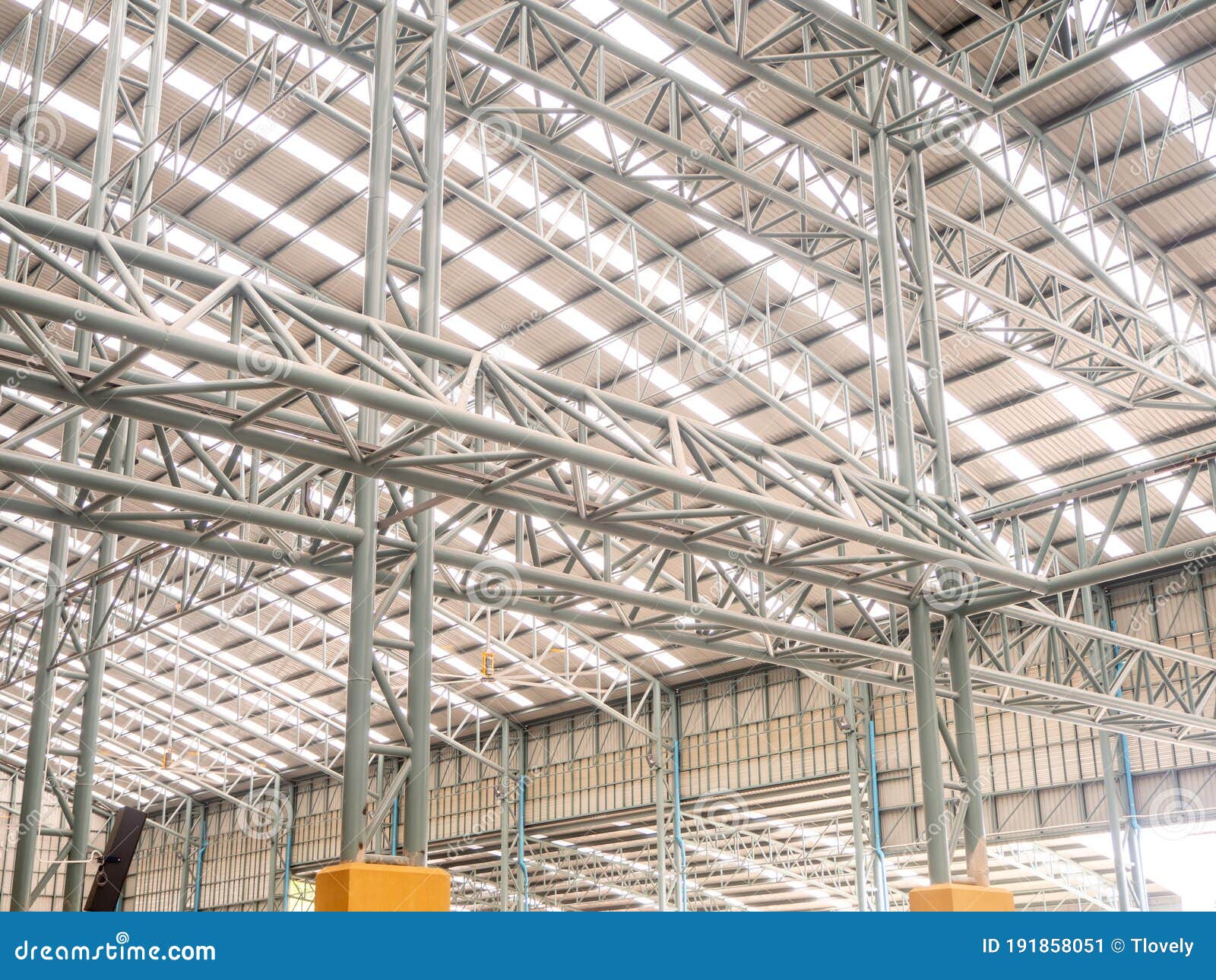Hall Roof Steel Structure the Modern Design Stock Image - Image of ...