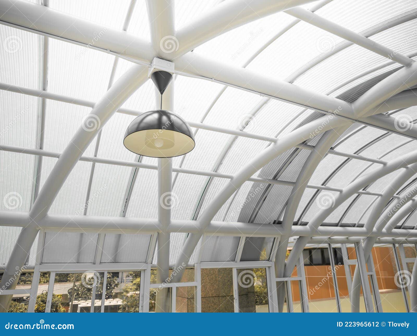 Hall Roof Steel Structure the Modern Design Stock Photo - Image of ...