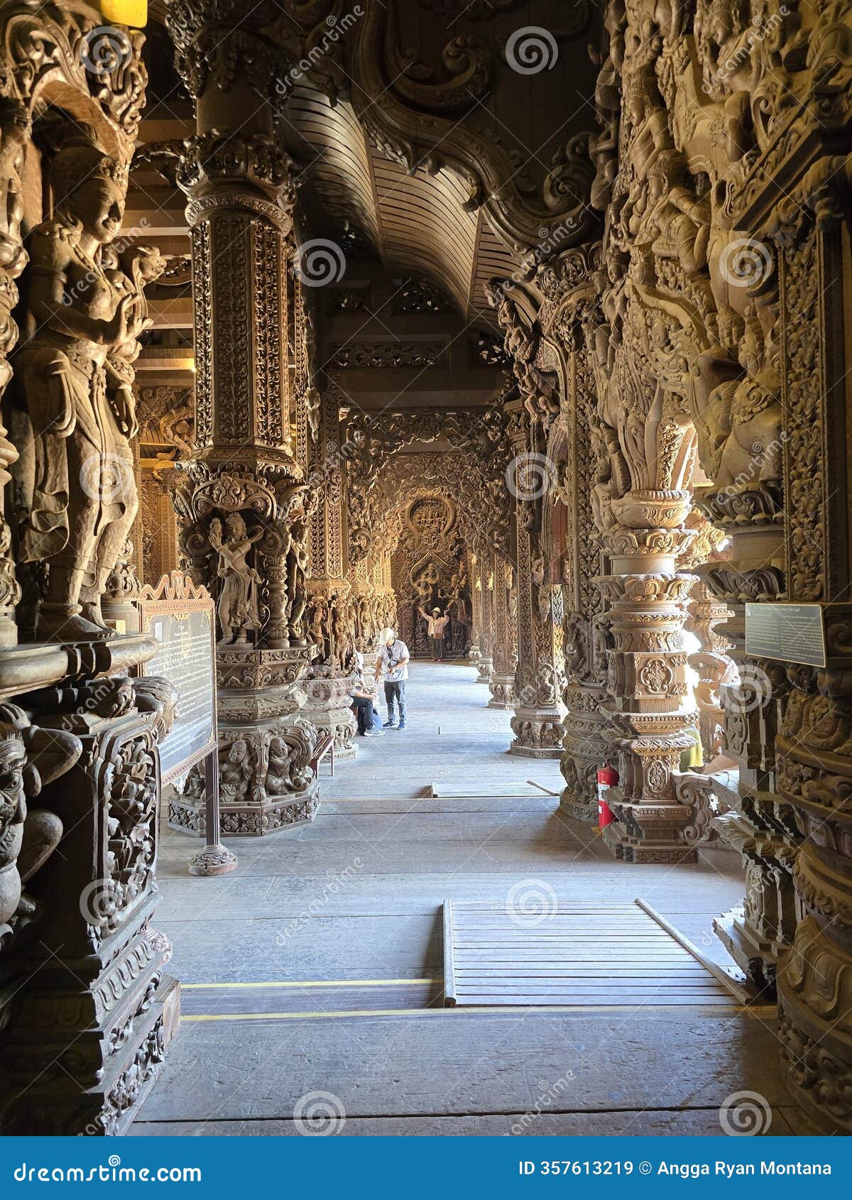 Hall of Sanctuary of Truth Thailand Pattaya Stock Image - Image of hall ...