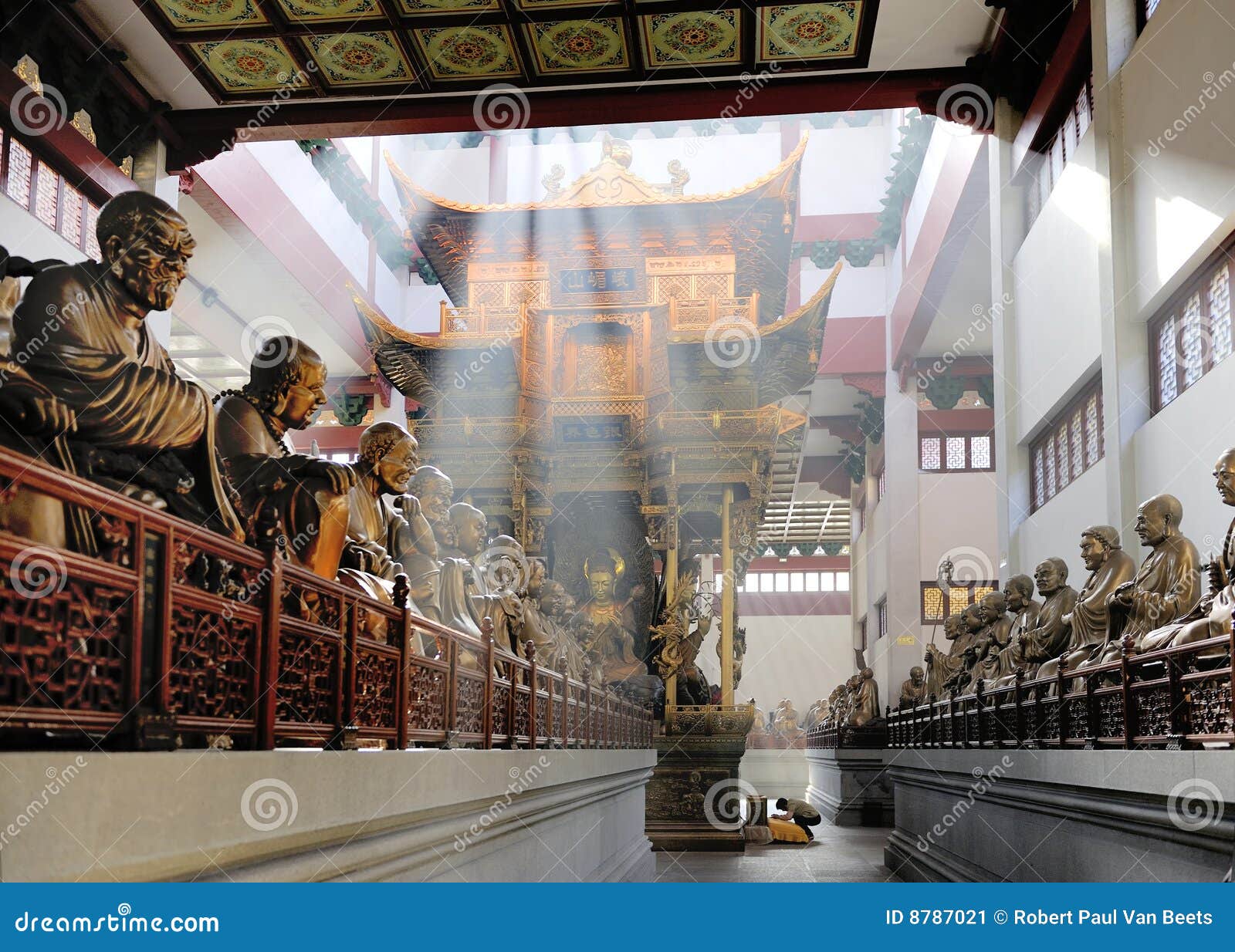 Hall with Statues at Lingyin Temple Stock Image - Image of building ...