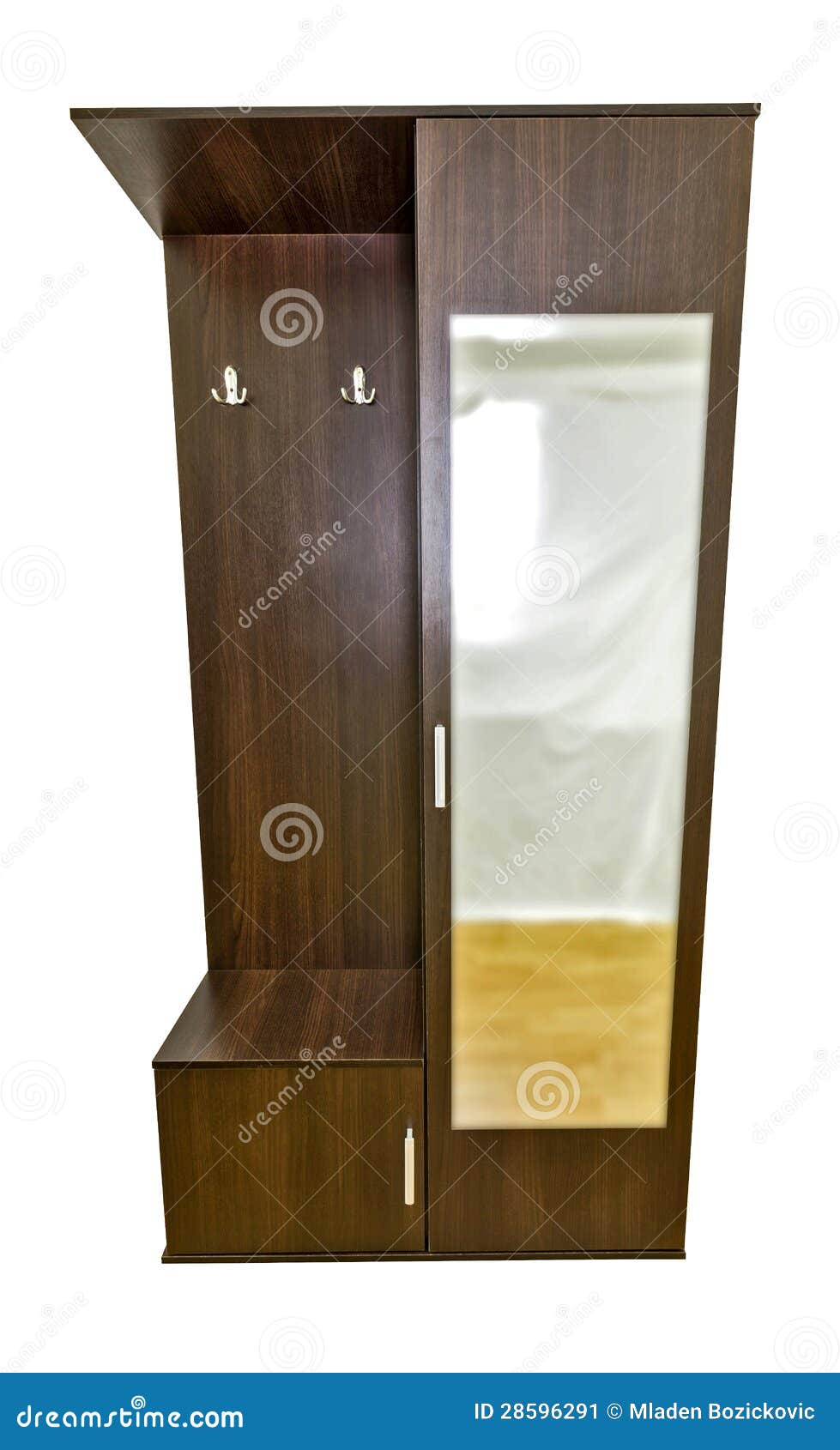 Hall wardrobe stock image. Image of mirror, coat, garment - 28596291
