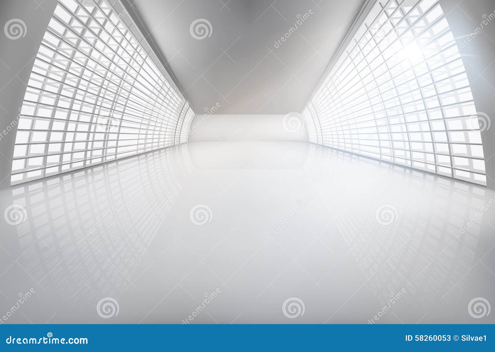 Hall, Wide Open Space. Vector Illustration. Stock Vector - Illustration ...