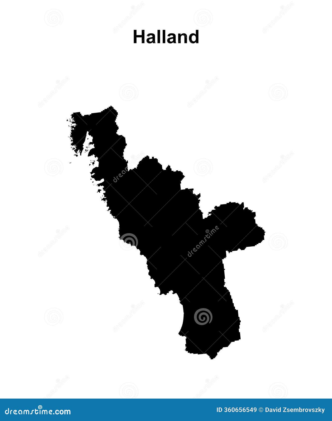 Halland Outline Map Vector Illustration | CartoonDealer.com #324133136